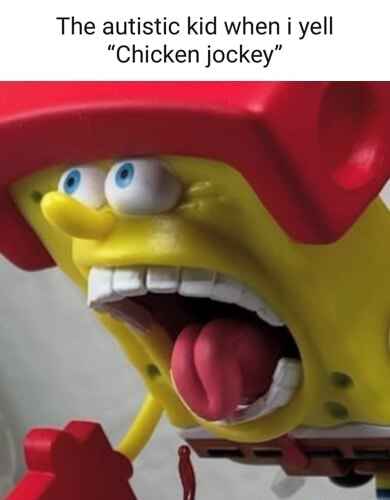 The autistic kid when yell "Chicken jockey" oe SS - iFunny