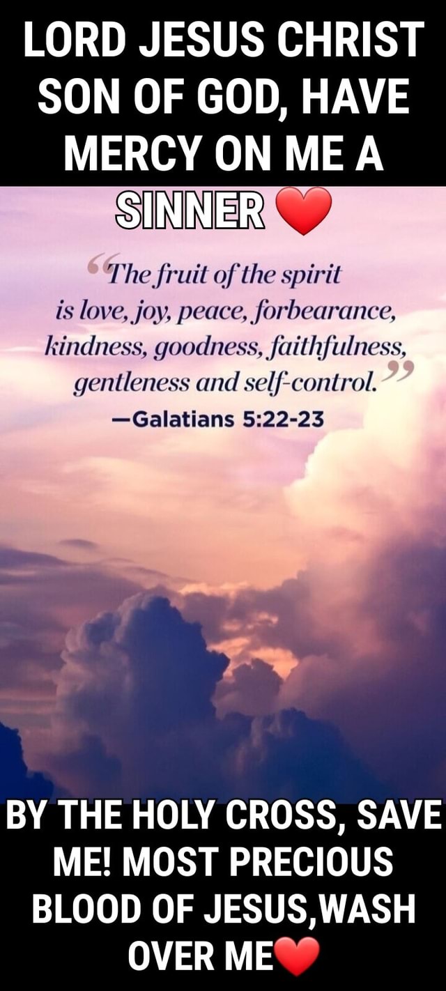 LORD JESUS CHRIST SON OF GOD, HAVE MERCY ON ME A SINNER The fruit of ...