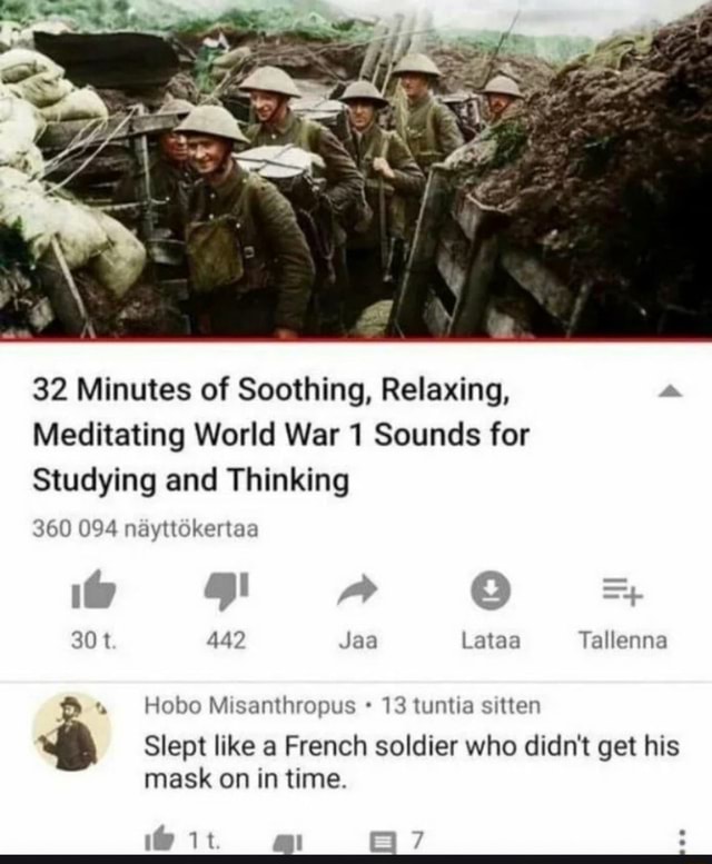 32 Minutes of Soothing, Relaxing, a Meditating World War 1 Sounds for ...