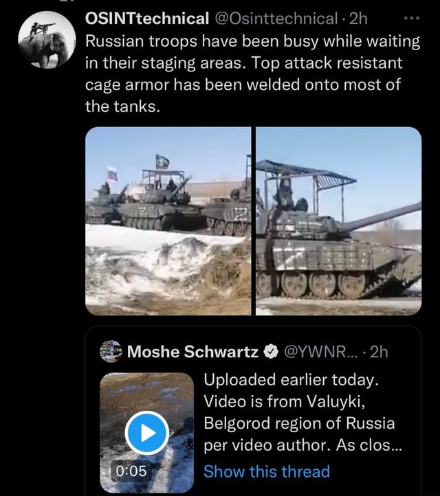 OSINTtechnical @Osinttechnical Russian troops have been busy while ...