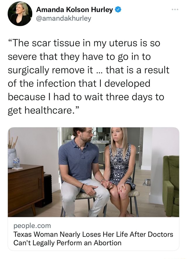 "The scar tissue in my uterus is so severe that they have to go in to ...