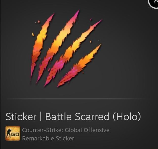 Sticker I Battle Scarred (Holo) Counter-Strike: Global Offensive ...