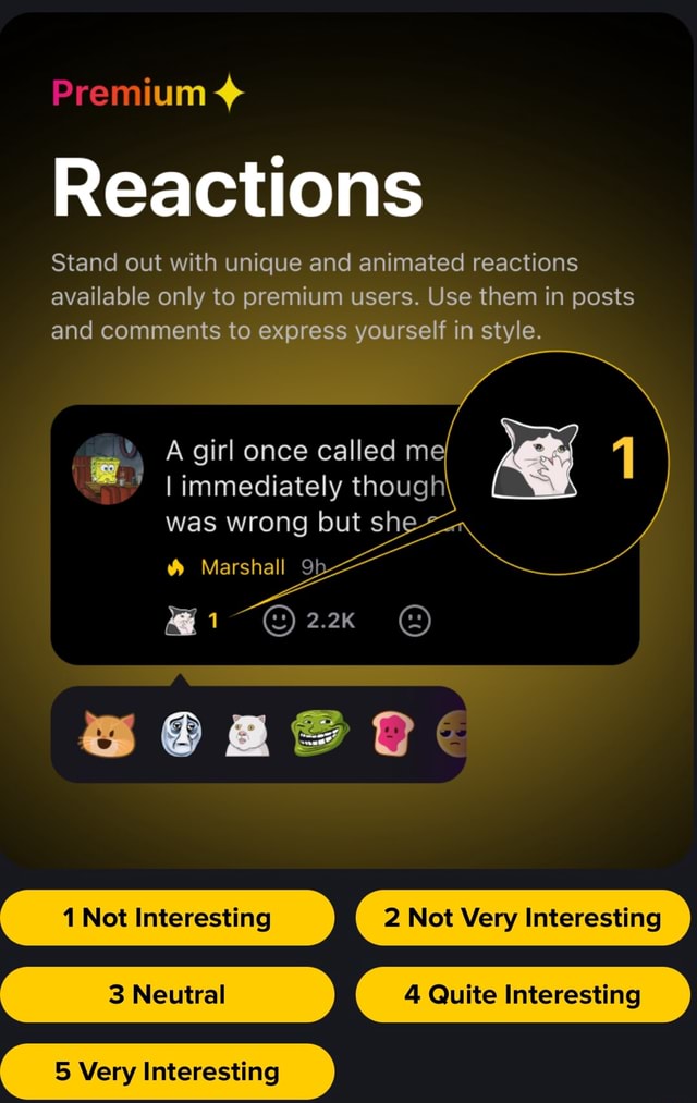 Premium Reactions Stand out with unique and animated reactions ...