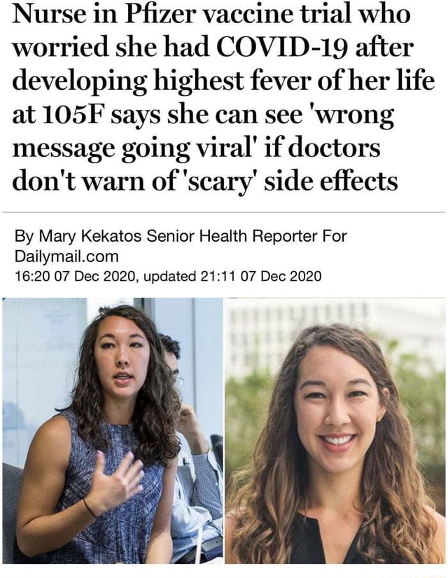 Nurse in Pfizer vaccine trial who worried she had COVID-19 after ...