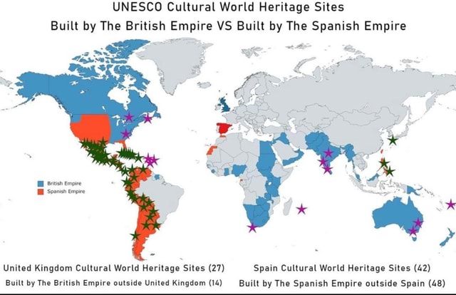 UNESCO Cultural World Heritage Sites Built by The British Empire VS ...