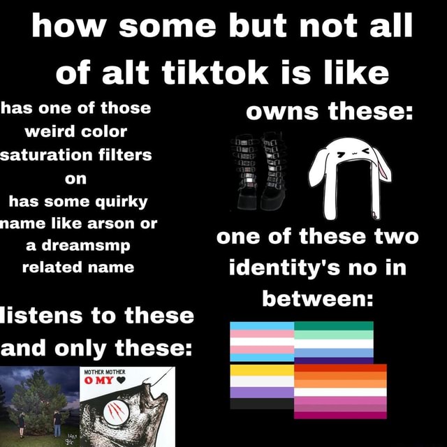 How some but not all of alt tiktok is like has one of those owns these ...