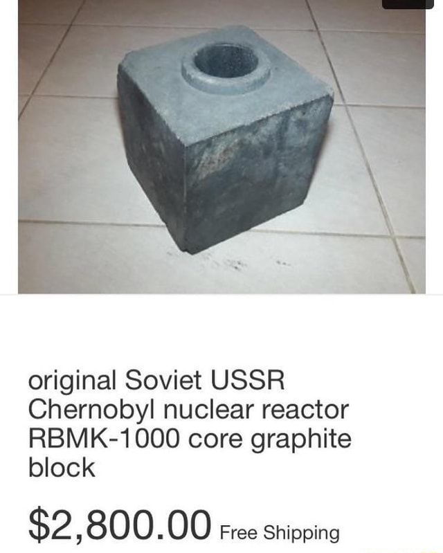 Original Soviet USSR Chernobyl nuclear reactor RBMK-1000 core graphite ...