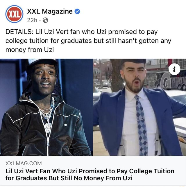 XXL Magazine @ DETAILS: Lil Uzi Vert fan who Uzi promised to pay ...