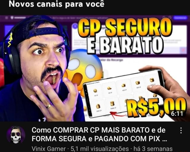Novos canais para você Como COMPRAR CP MAIS BARATO e de FORMA SEGURA e PAGANDO COM PIX... Vinix ...