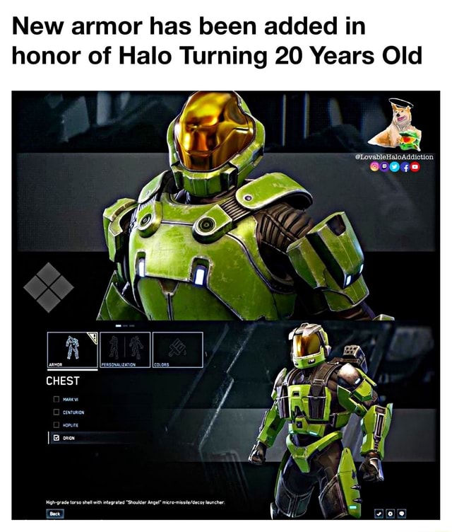 Follow LovableHaloAddiction on Twitch and Instagram! - New armor has been added in honor of Halo ...