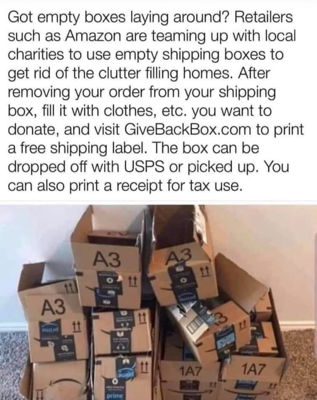 Got empty boxes laying around? Retailers such as Amazon are teaming up ...