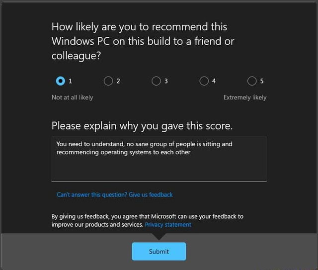 How likely are you to recommend this Windows PC on this build to a friend or colleague? Os Not ...