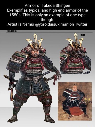 Armor of Takeda Shingen Exemplifies typical and high end armor of the ...