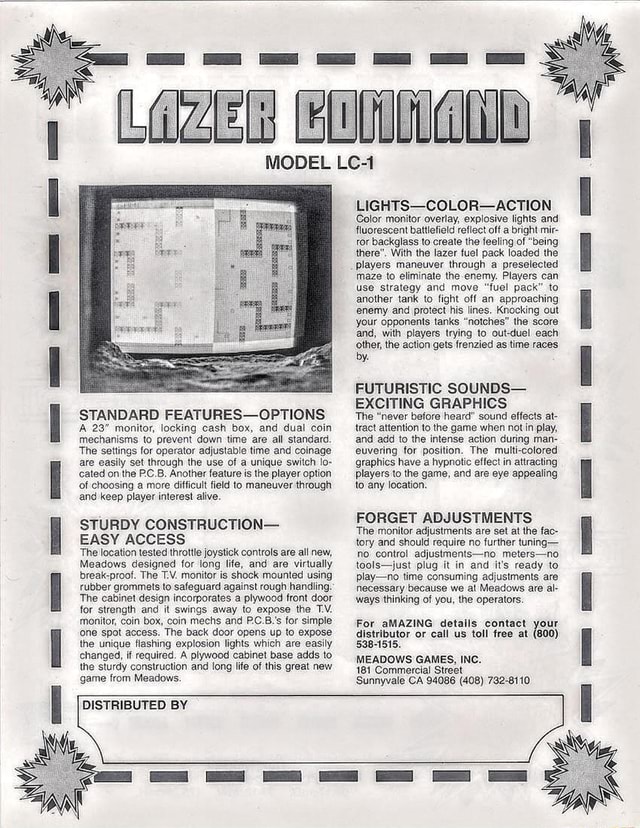 Lazer Command - Arcade - videogames advert in the mid-'70s (Meadows ...