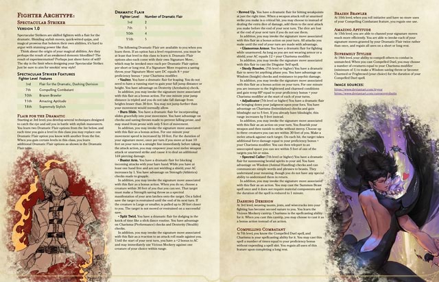 FIGHTER ARCHTYPE: SPECTACULAR STRIKER VERSION 1.0 Spectacular Strikers ...