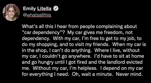 Emily Litella @whatsallthis. What's all this I hear from people ...