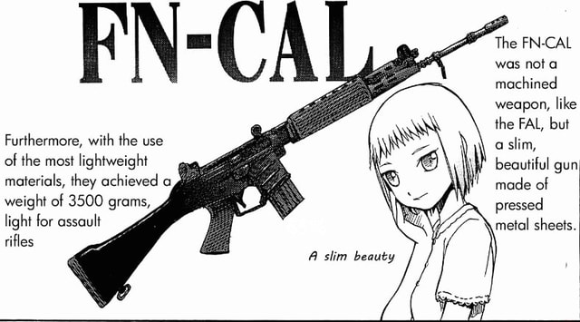 The FN-CAL was not a machined weapon, like the FAL, but aslim ...
