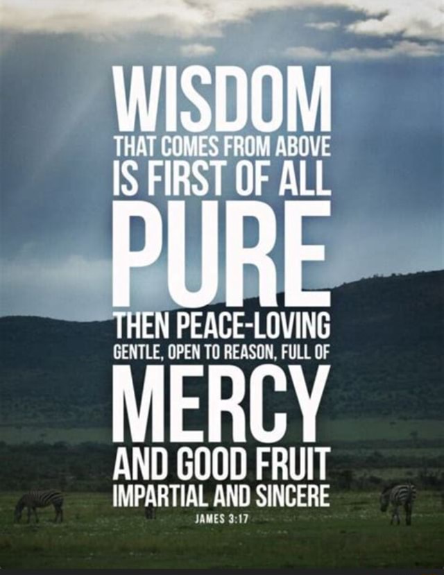 THAT COMES FROM ABOVE IS FIRST OF ALL ~ THEN PEACE-LOVING GENTLE, OPEN ...