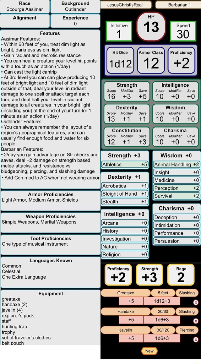 Race Scourge Aasimar Background JesusChristlsReal Outlander Featu res ...