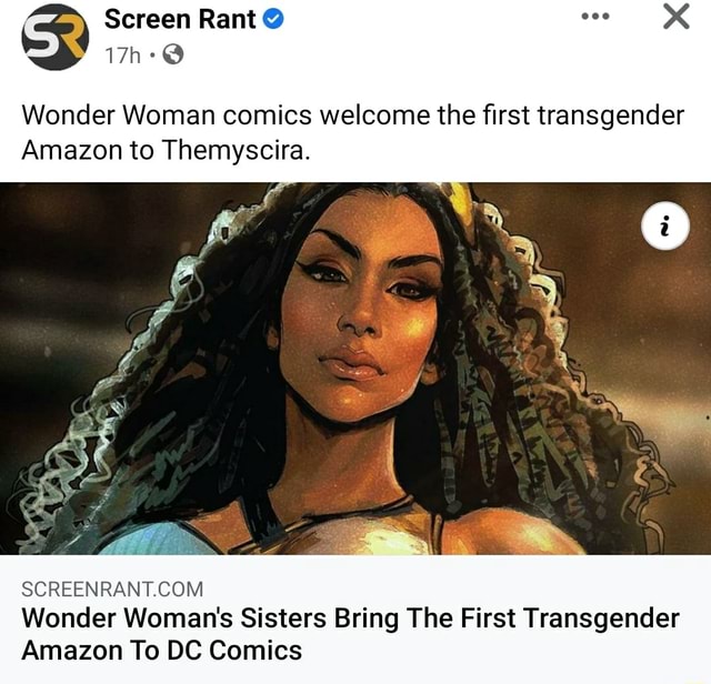 Screen Rant Wonder Woman comics welcome the first transgender Amazon to ...