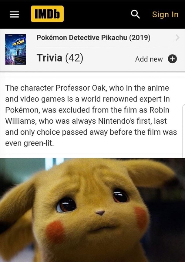 Pokémon Detective Pikachu (2019) The character Professor Oak, who in ...