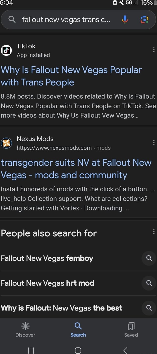 All fallout new vegas trans c... TikTok App installed Why Is Fallout ...