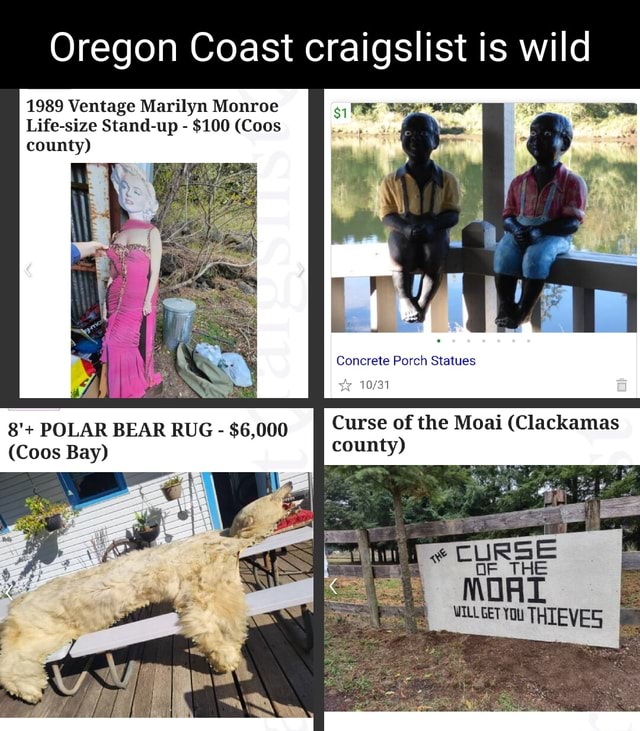 Oregon Coast craigslist is wild 1989 Ventage Marilyn Monroe Life-size ...