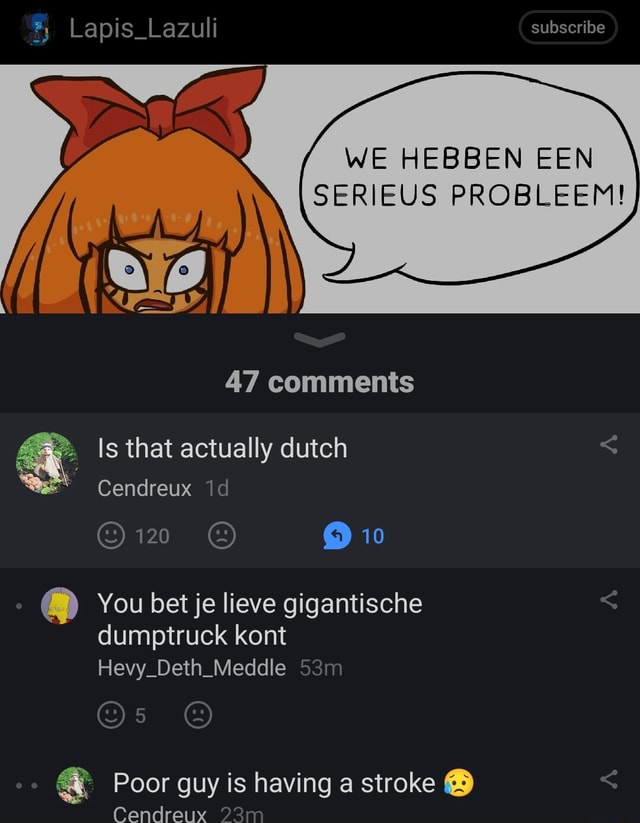 Lapis_Lazuli subscribe WE HEBBEN EEN SERIEUS PROBLEEM! Is that actually ...