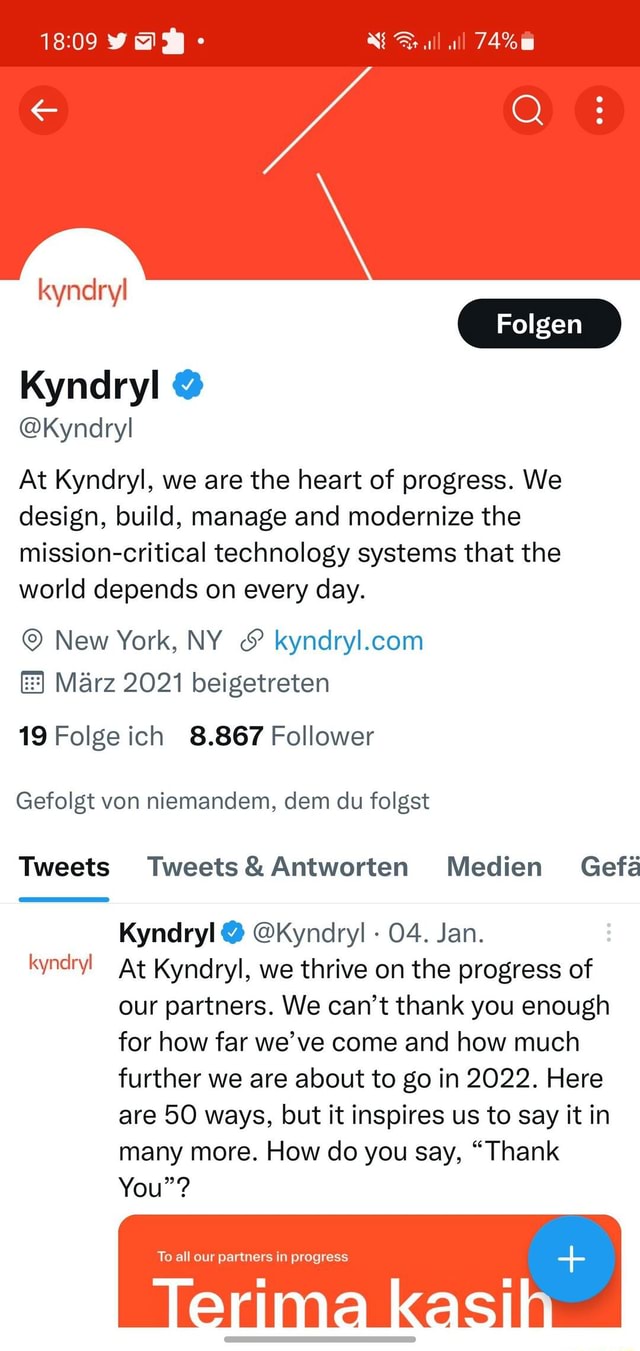 All ll Folgen kyndryl Kyndryl @ @Kyndryl At Kyndryl, we are the heart of progress. We design ...