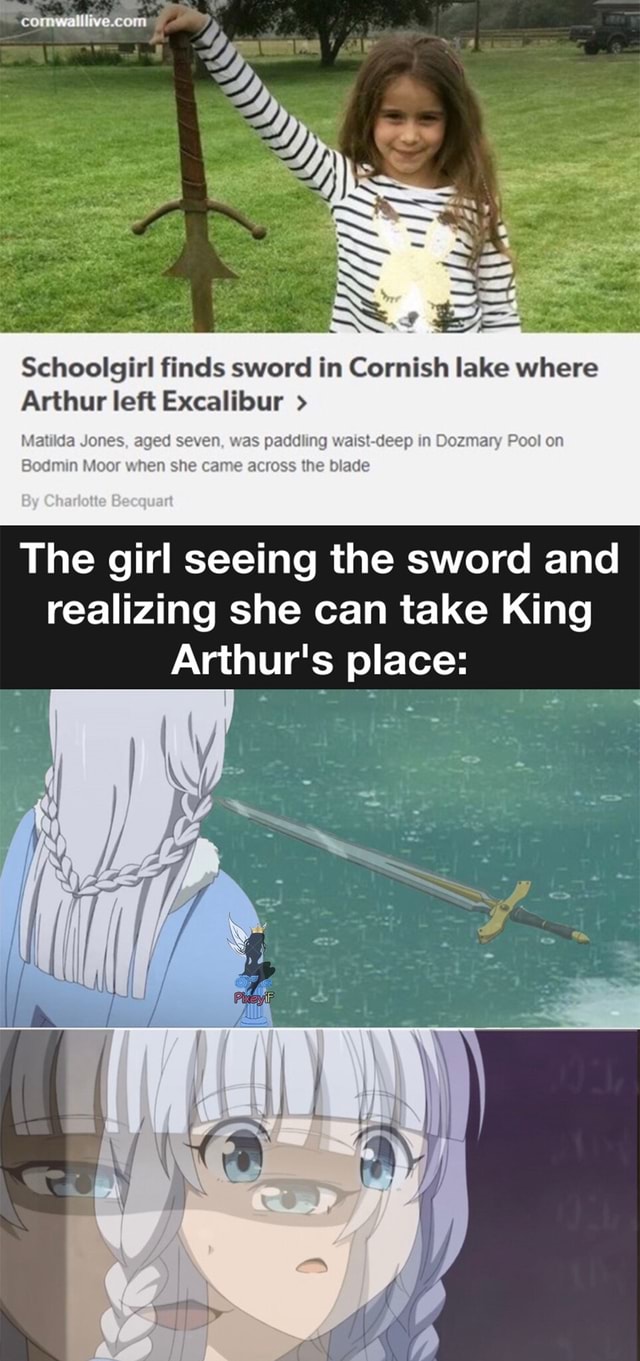 Schoolgirl finds sword in Cornish lake where Arthur left Excalibur ...