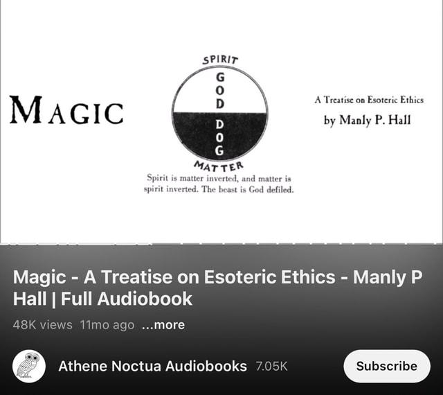 SPIRIT A Treatise on Esoteric Ethics by Manly P. Hall matter is od ...