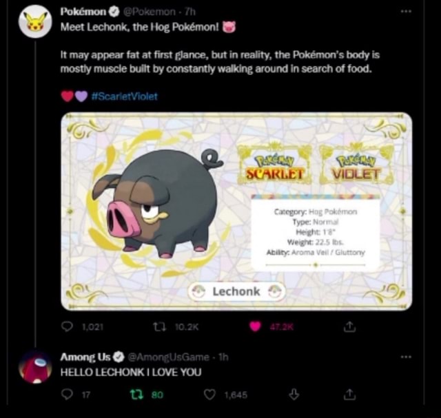 Pokmon @ Meet Lechonk, the Hog Pokemon! It may appear fat at first ...
