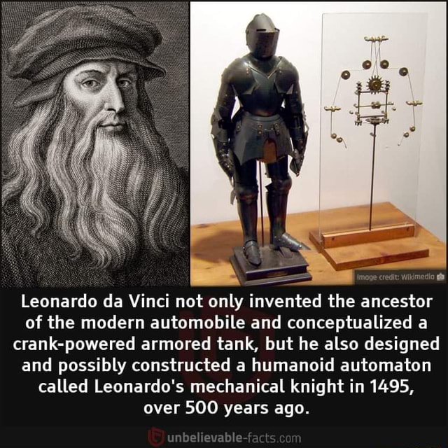 Leonardo da Vinci not only invented the ancestor of the modern automobile and conceptualized a ...