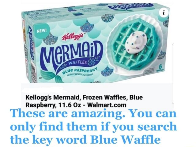 Kellogg's Mermaid, Frozen Waffles, Blue Raspberry, 11.6 Oz - These are ...
