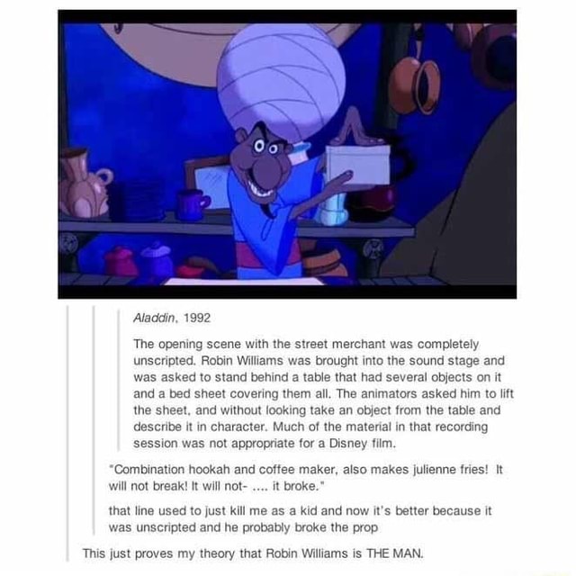 Aladdin, 1992 The opening scene with the street merchant was completely ...