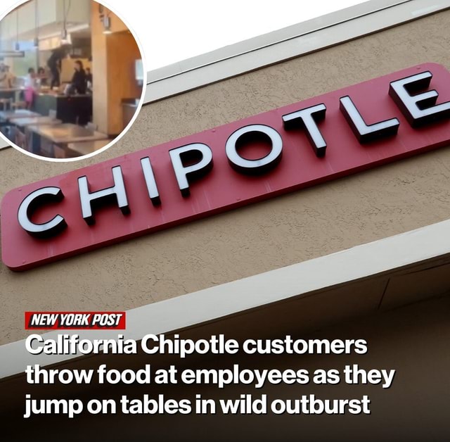 A California #Chipotle erupted into chaos as a trio of customers ...