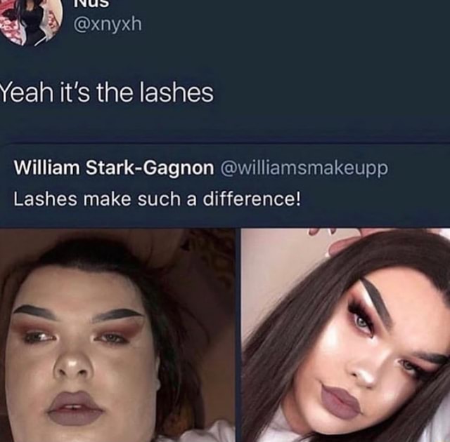 William Stark-Gagnon @williamsmakeupp Lashes make such a difference ...