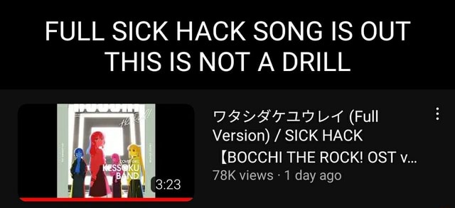 FULL SICK HACK SONG IS OUT THIS IS NOT A DRILL (Full Version) / SICK ...