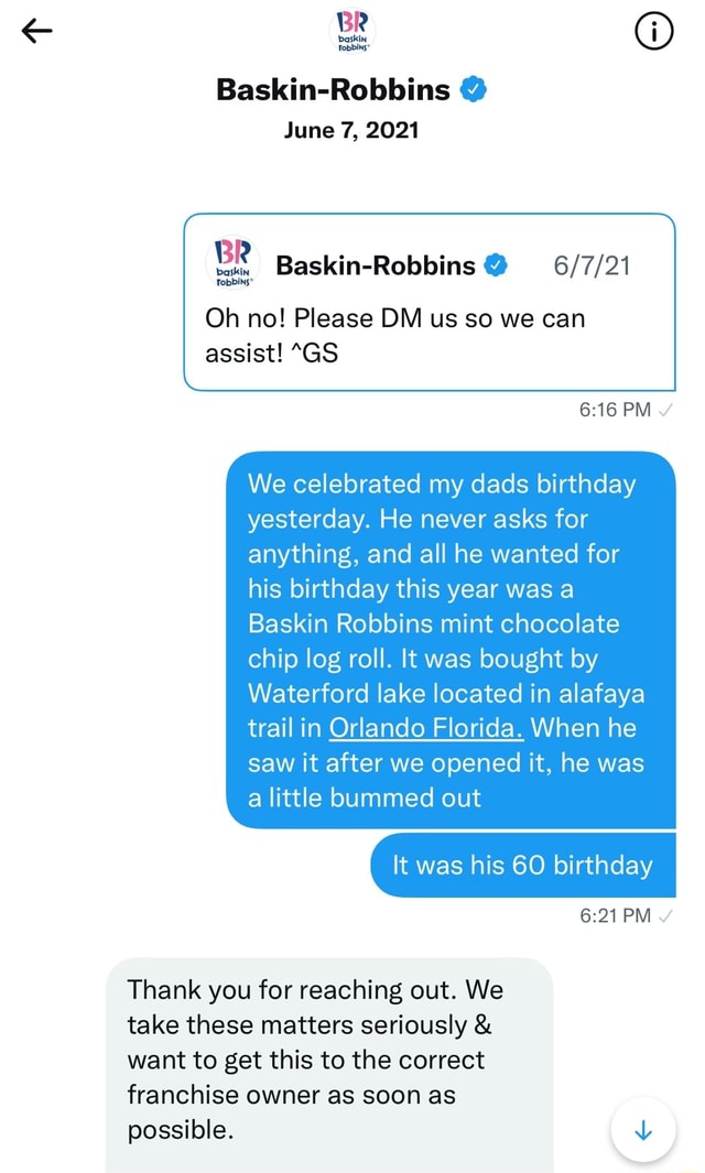 BR Baskin-Robbins June 7, 2021 BR baskin Baskin-Robbins @ baskin ...