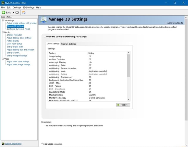 Best NVIDIA Control Panel settings, visibility, anti-aliasing ...