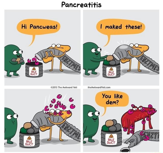 Pancreatitis Hi Pancweas! I maked these! The Awkward Yeti You like dem ...