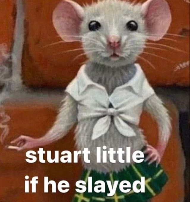 Stuart little if he slayed - iFunny