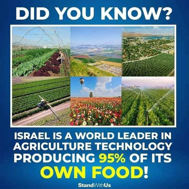 DID YOU KNOW? ISRAEL IS A WORLD LEADER IN AGRICULTURE TECHNOLOGY ...