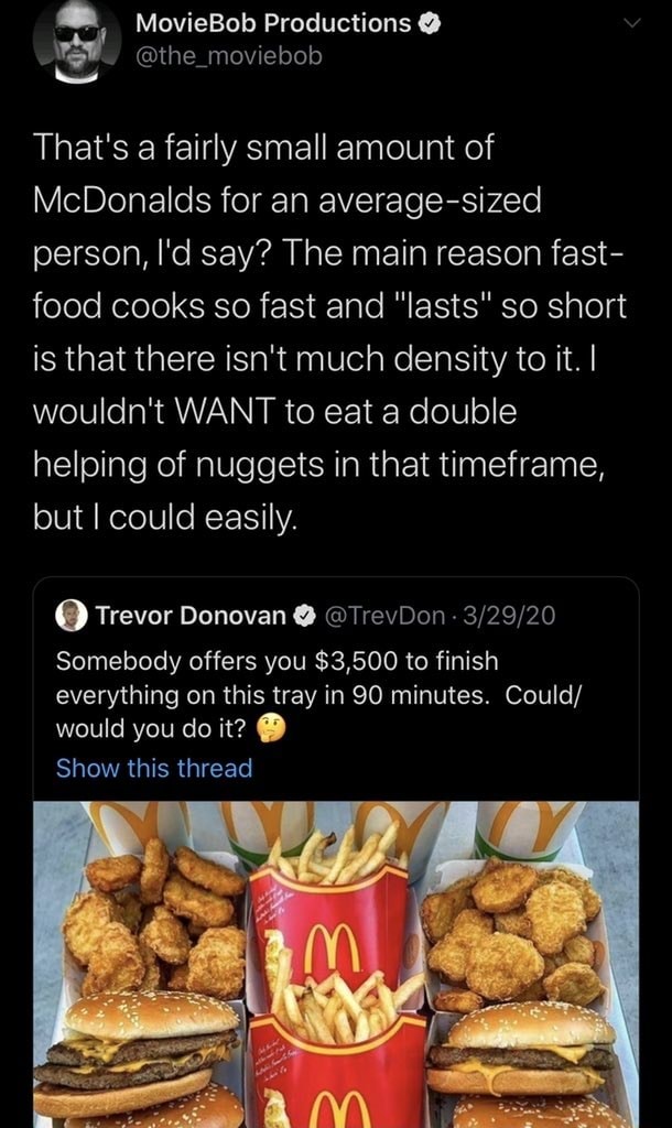 Movie8ob Productions @ @the moviebob That's a fairly small amount of ...