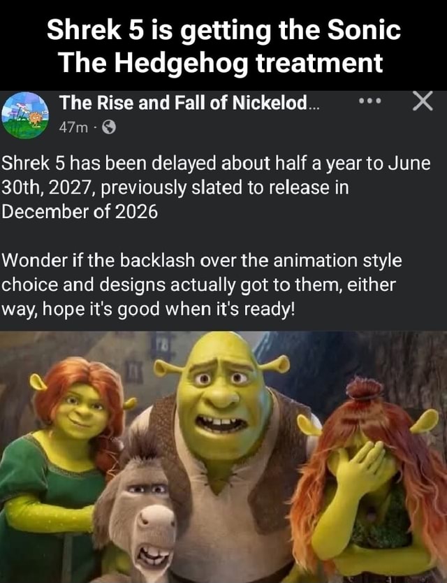 Shrek 5 is getting the Sonic The Hedgehog treatment The Rise and Fall ...