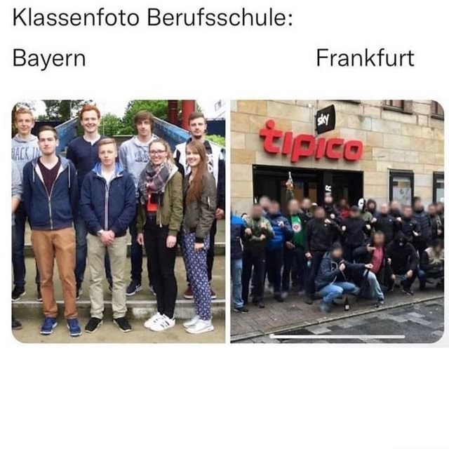Klassenfoto Berufsschule: Bayern Frankfurt - Keke