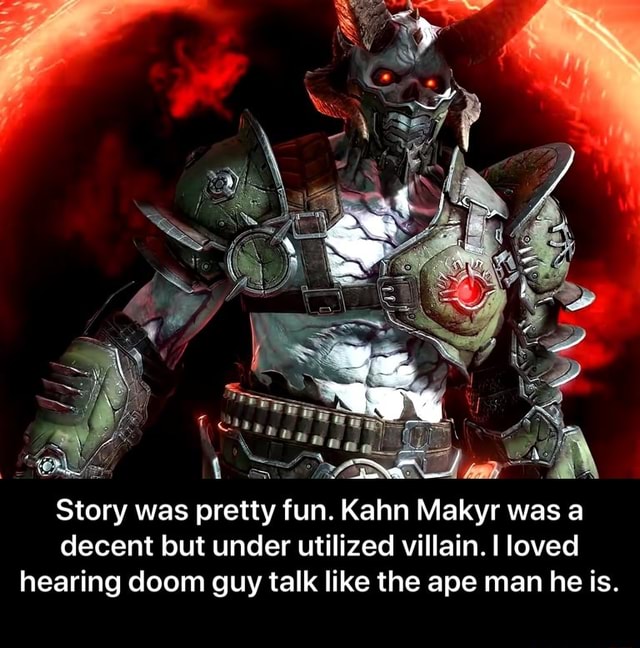Story was pretty fun. Kahn Makyr was a decent but under utilized ...