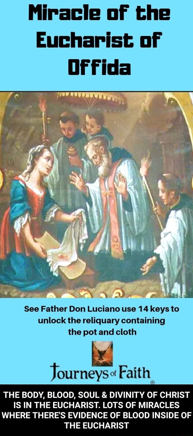 Miracle of the Eucharist of Of fida I ad See Father Don Luciano use 14 ...