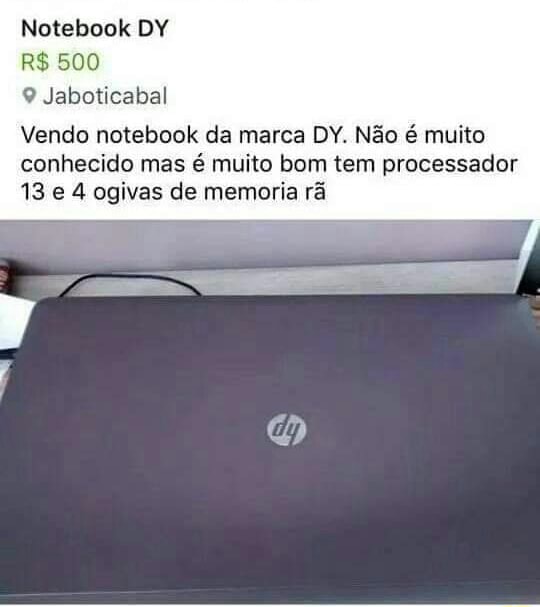 Notebook DY 9 Jaboticabal Vendo notebook da marca DY. Não é muito ...