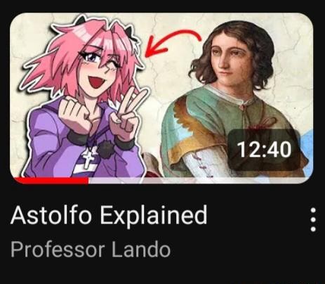 Femboy Lore - Astolfo Explained Professor Lando - iFunny